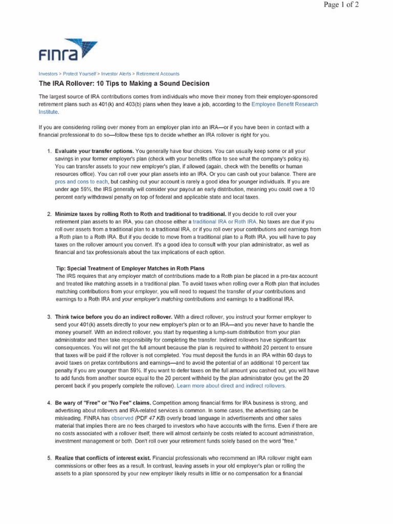 FINRA Investor Alert - 10 Tips | PDF | Fee | Securities (Finance)