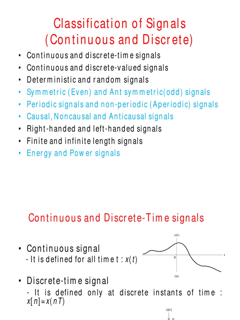 Classification of Signals Part 1 | PDF | Signal (Electrical Engineering ...