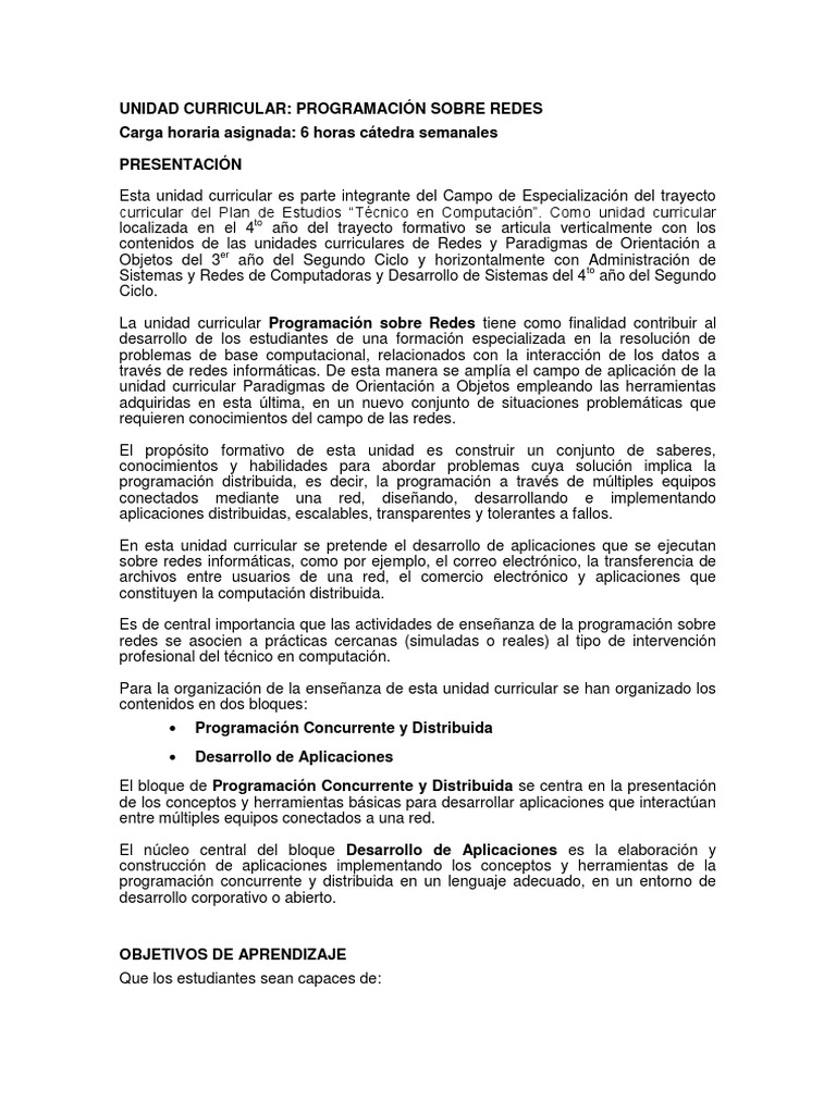 Programacion Sobre Redes | PDF | Zócalo de red | Modelo cliente-servidor