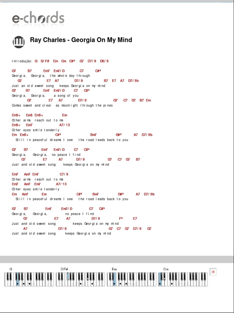 Ray Charles - Georgia On My Mind | PDF