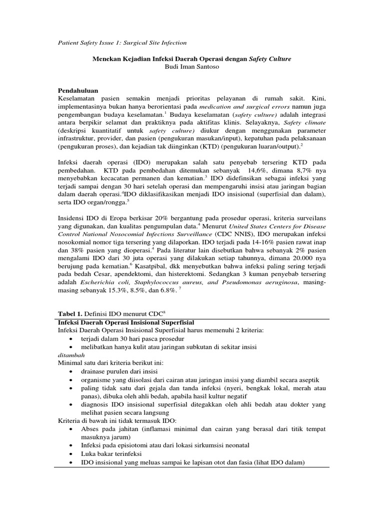 Infeksi Daerah Operasi | PDF