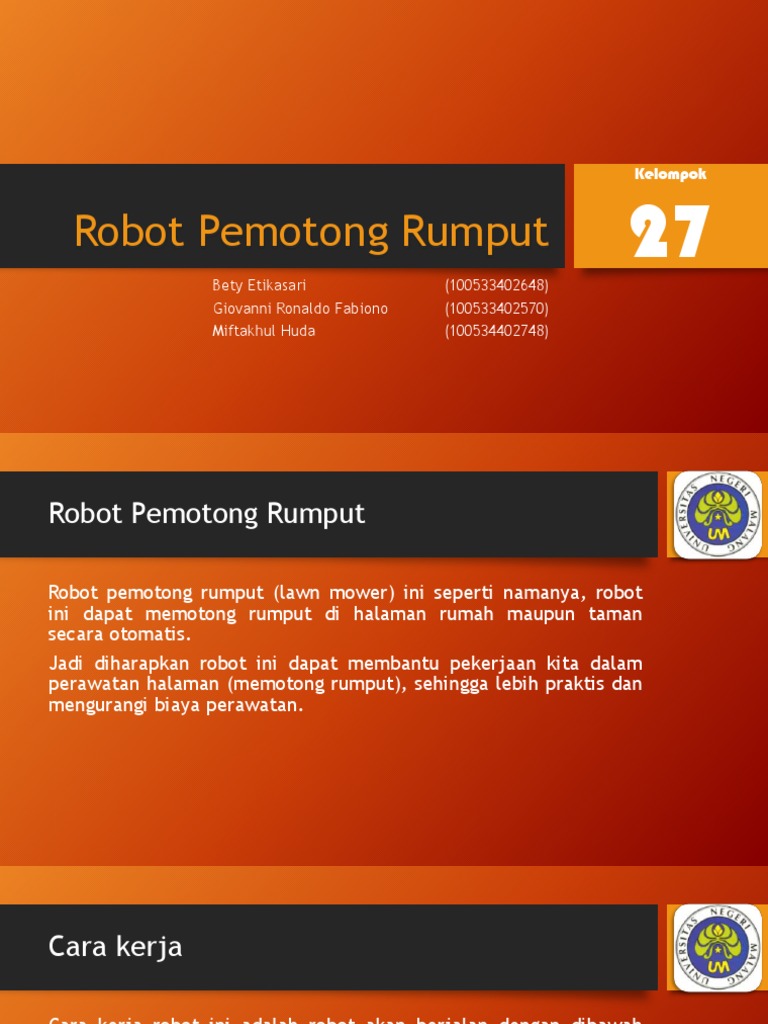 Robot Pemotong Rumput | PDF