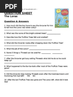 DR Seuss The Lorax Worksheet Lesson Plan | PDF | Dr. Seuss | Books