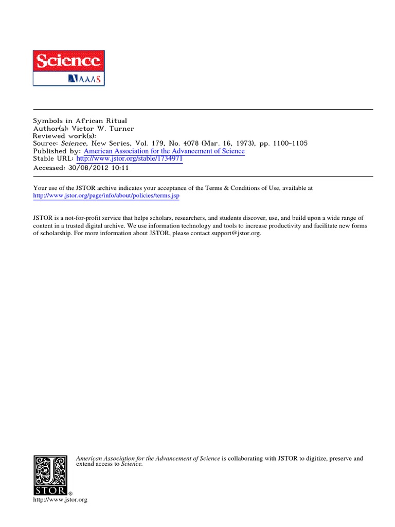 Turner - African Ritual | PDF | Rituals | Symbols