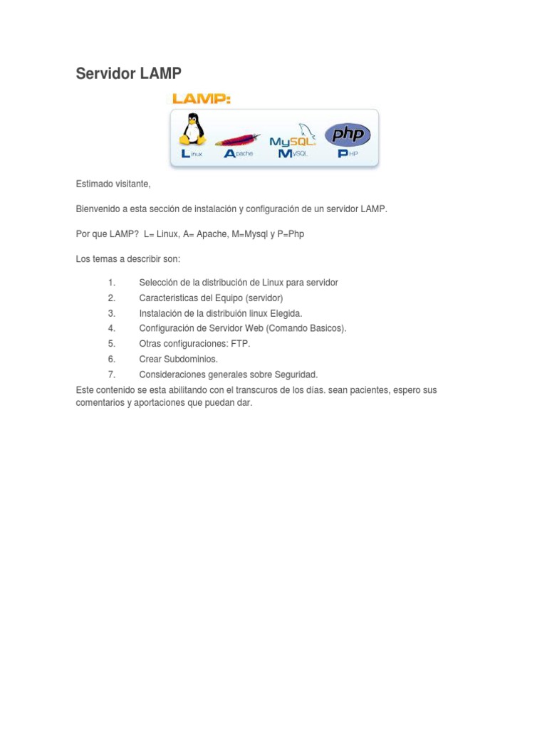 Servidor LAMP | PDF