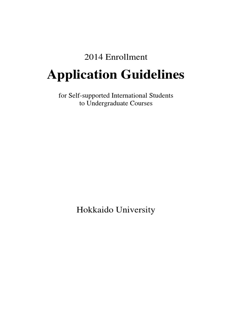 2014application Guidelines | PDF | University And College Admission | Email