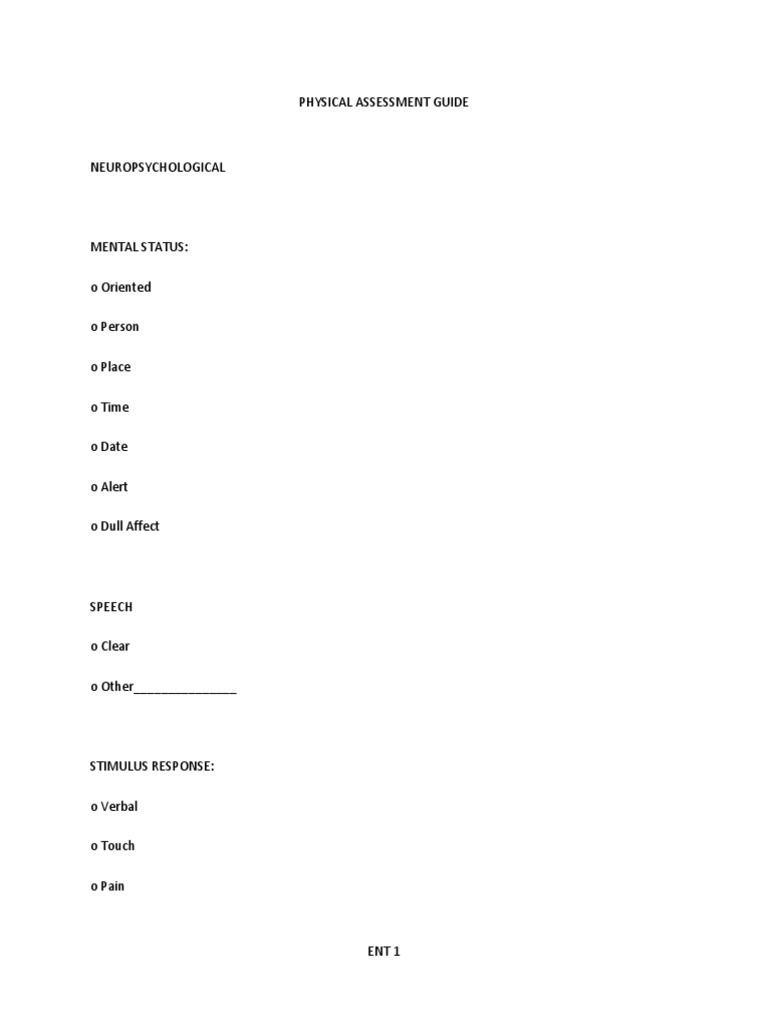 Physical Assessment | PDF