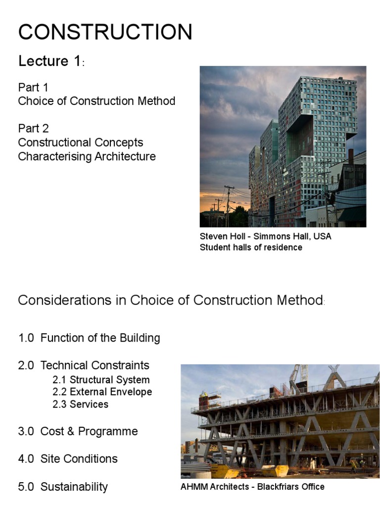 Understanding Construction Methods and Concepts: A Guide to Choosing ...