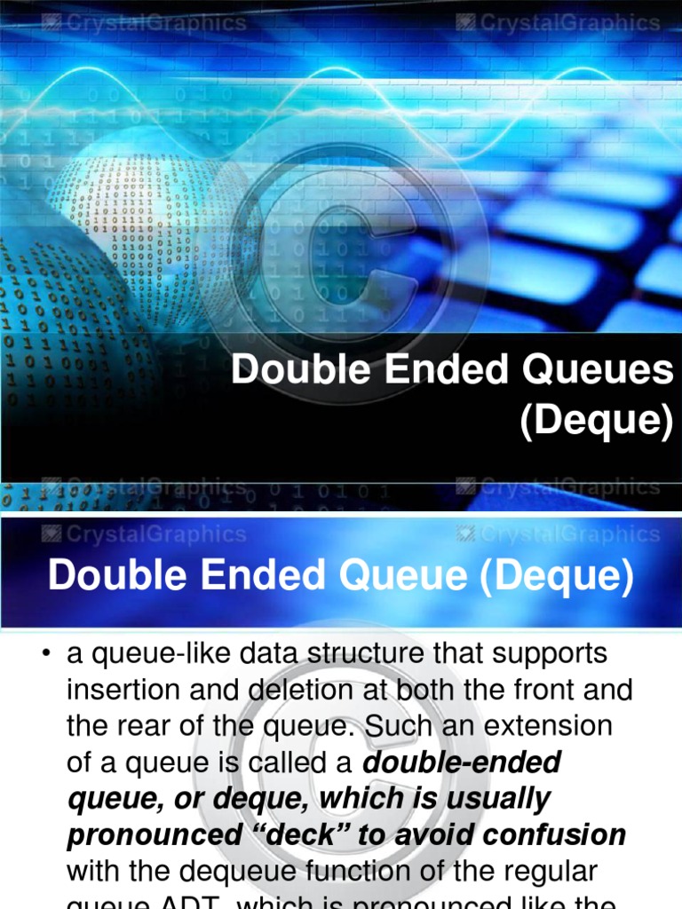 Double Ended Queues Dequeues | PDF