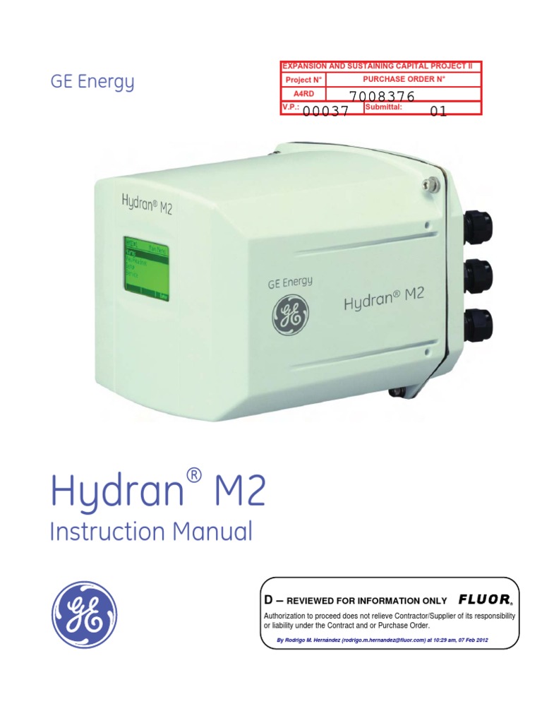 Hydran M2: Instruction Manual | PDF | Scada | Computing