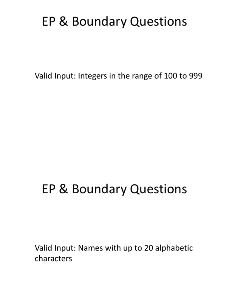 Equivalence Partitioning & Boundary Values | PDF | Teaching Mathematics ...