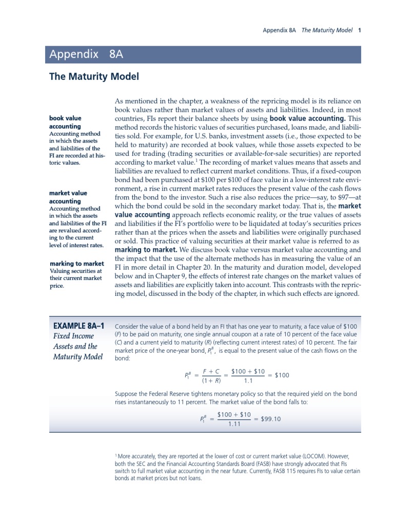 Appendix 8A: The Maturity Model | PDF | Bonds (Finance) | Interest Rates