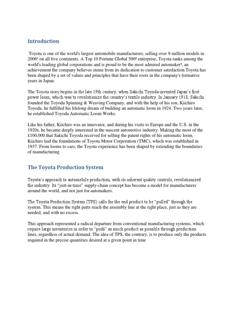TM | PDF | Operations Management | Toyota