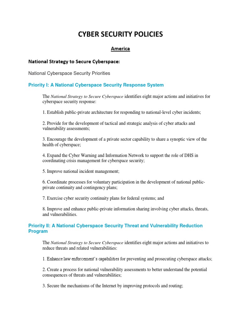 Cyber Security Policies | PDF | Computer Security | Security