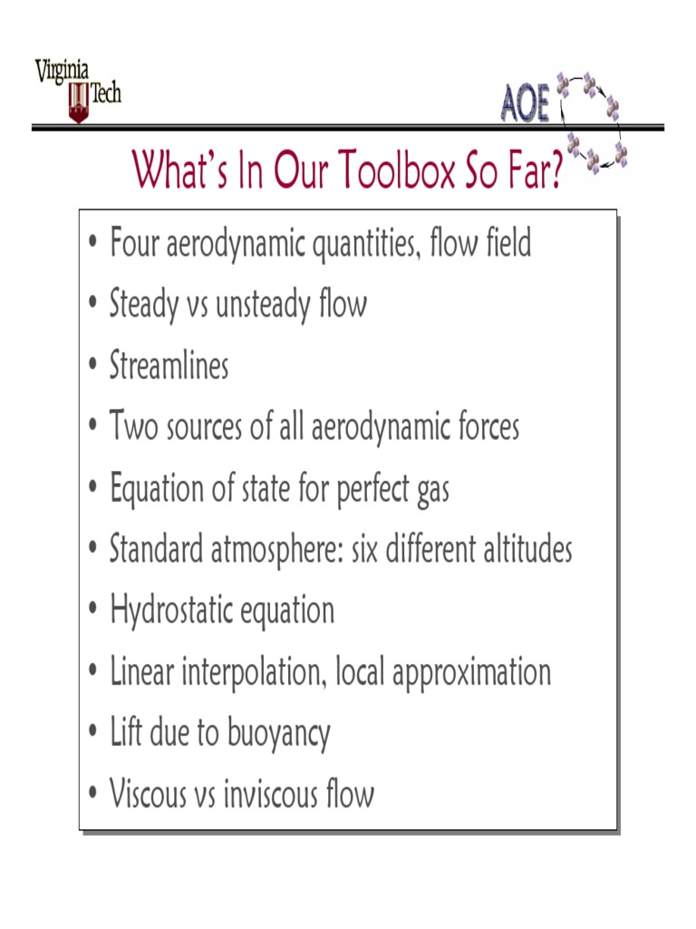 Aerodynamics Toolbox Overview | PDF | Teaching Methods & Materials ...