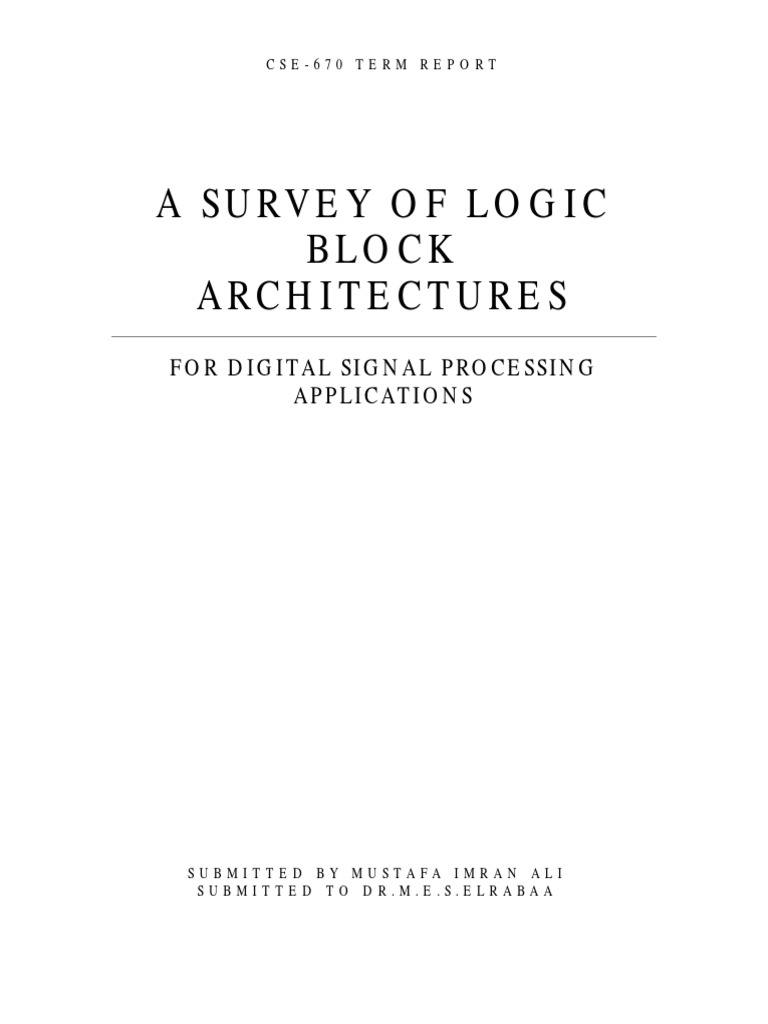 Dsp In Fpga Pdf Field Programmable Gate Array Digital Signal Processing