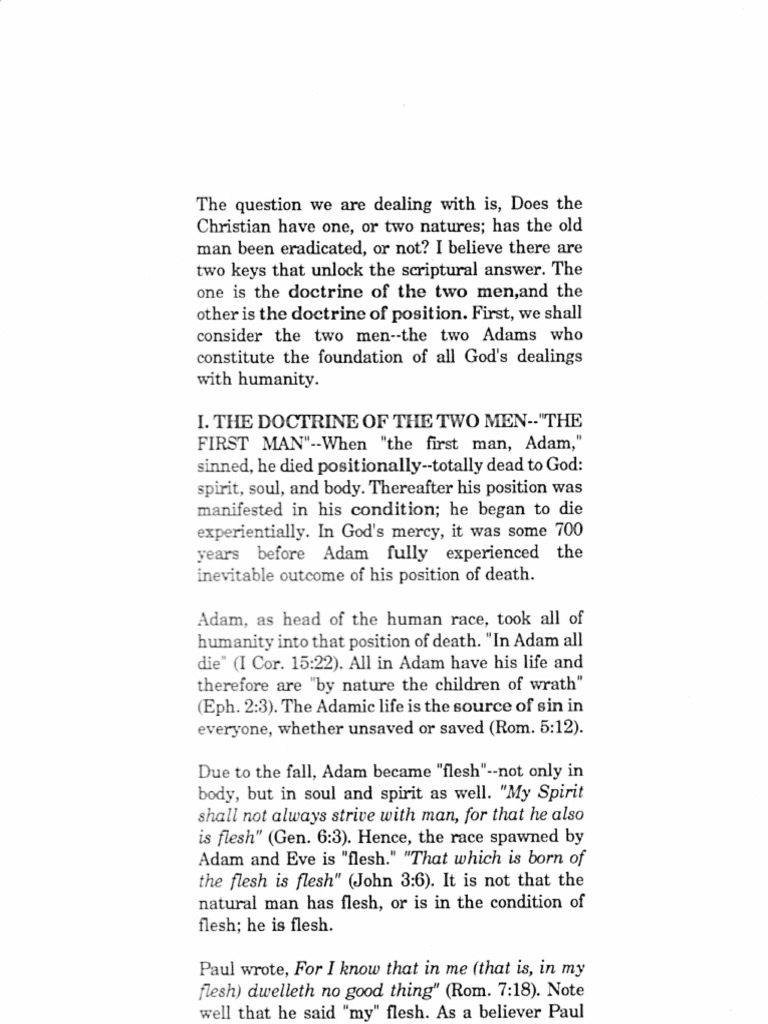 The Adamic Natures | PDF | Epistle To The Romans | Sin