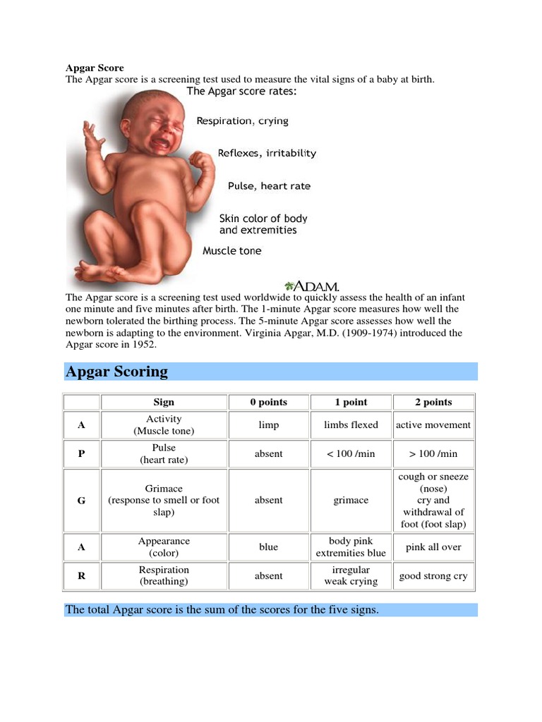 Apgar Score | PDF