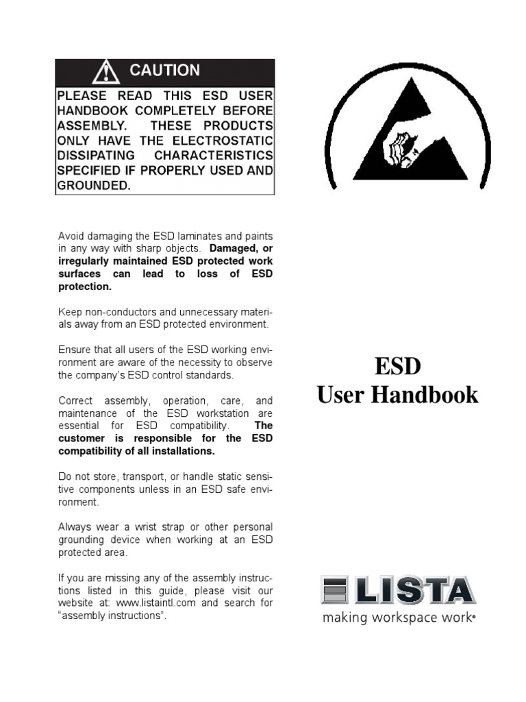 ESD User Handbook Rev2 | PDF | Electrostatic Discharge | Screw