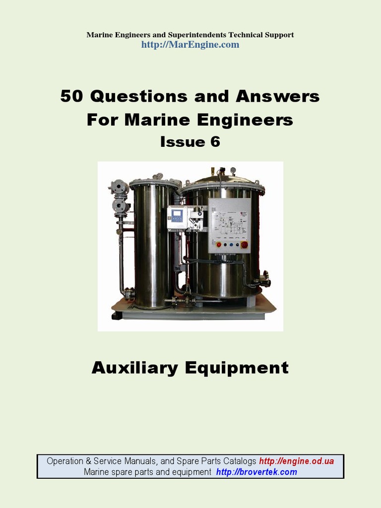 Marine Engineering Exam Questions & Answers | PDF | Pump | Valve