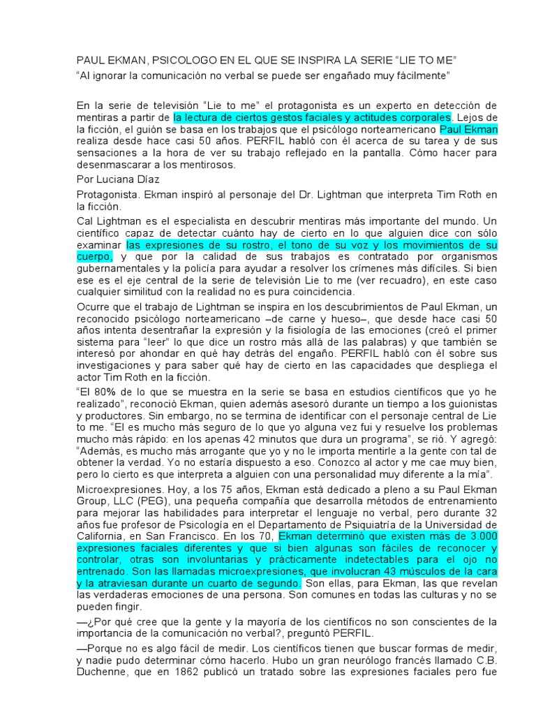 Actitudes Corporales - LIE To ME | PDF | Conceptos psicologicos | Ciencia cognitiva