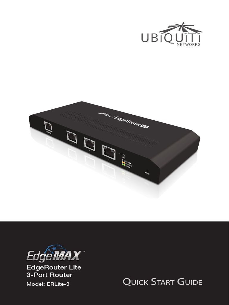 EdgeRouter Lite QSG | PDF | Electromagnetic Interference | Port (Computer Networking)