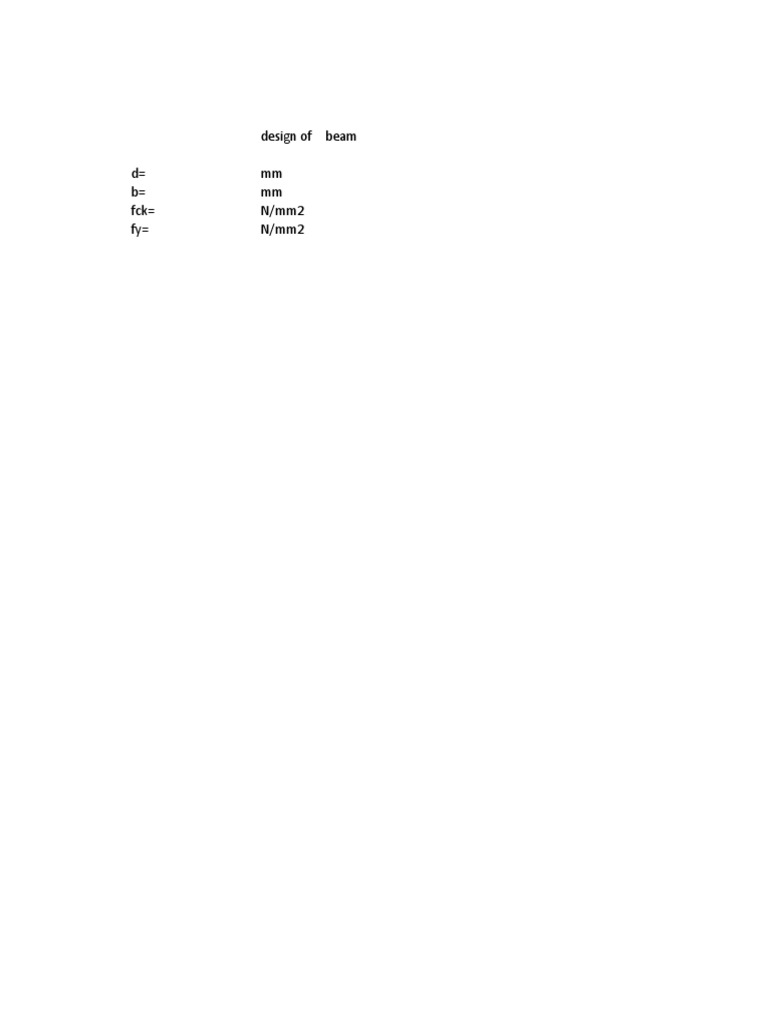 Beam Design Specifications and Parameters | PDF | Technology & Engineering