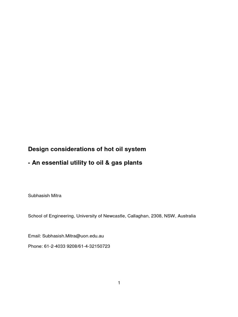 Hot Oil System Design Consideration-Libre | PDF | Pump | Natural Gas