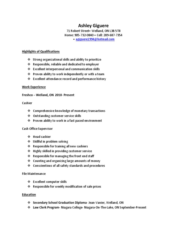 Cash Office Supervisor Qualifications | PDF