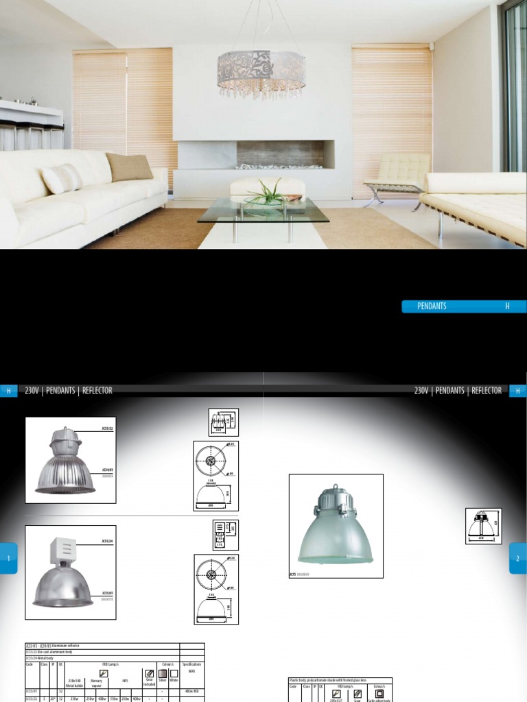 H-Radiant Lighting and Electrical Catalogue 2012 - Pendants | PDF ...