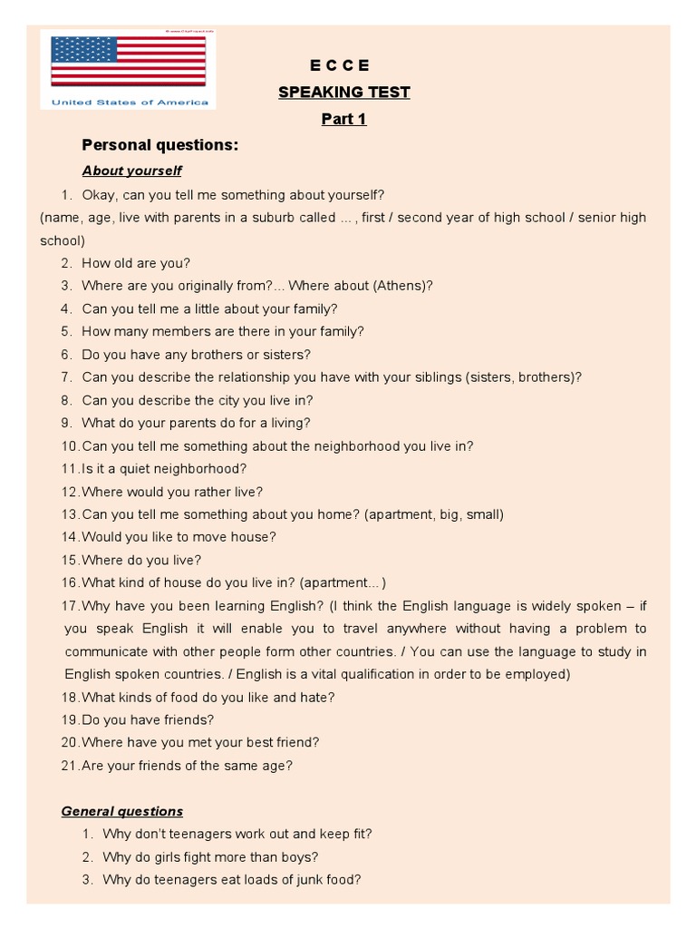 ECCE Speaking Test R | PDF | Sibling