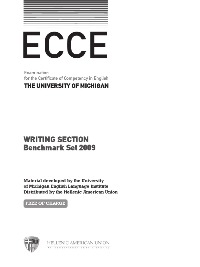 Ecce writing section