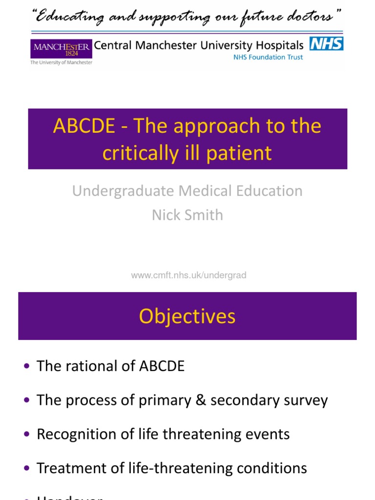 Abcde | Medical Emergencies | Cardiopulmonary Resuscitation