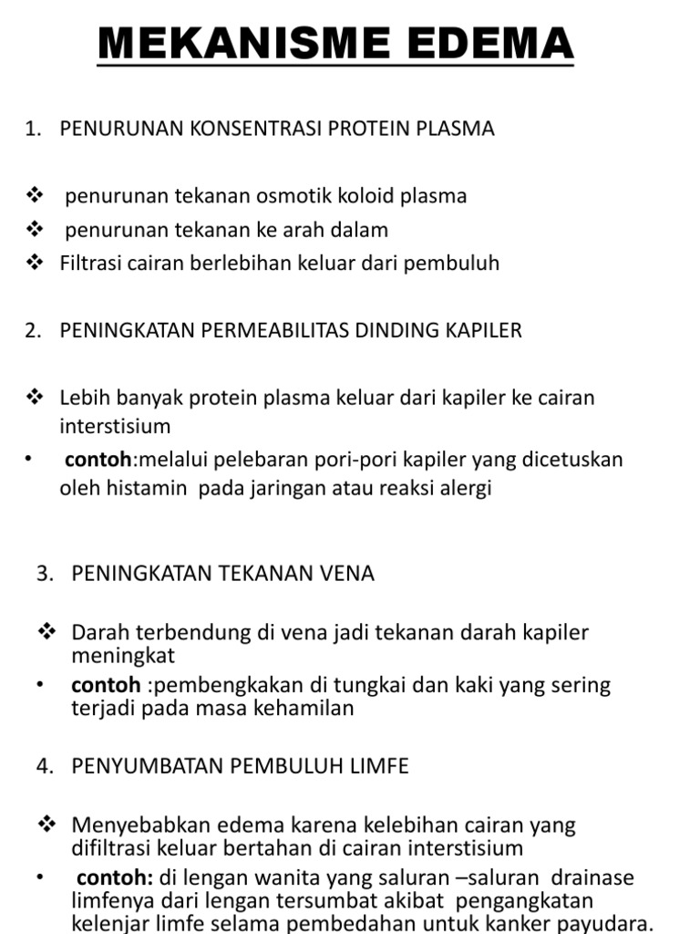 Mekanisme Edema | PDF