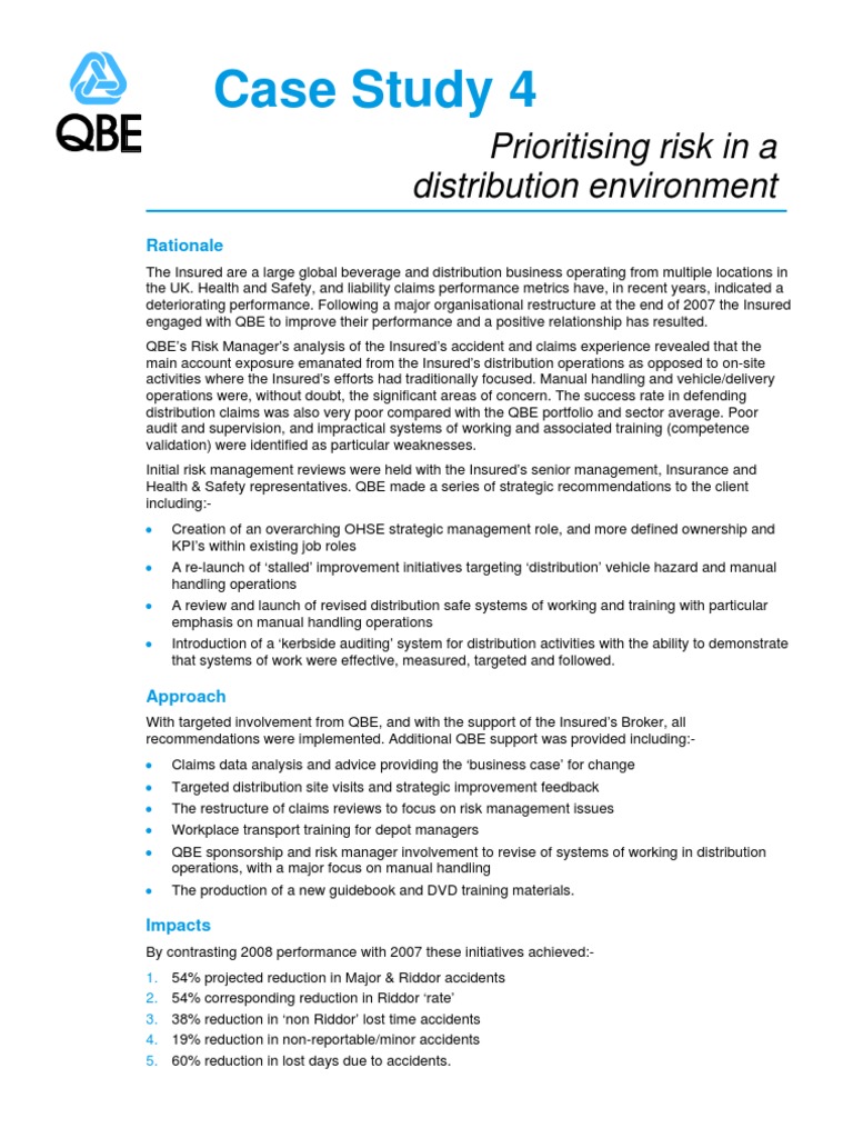 Case Study 4 | PDF | Occupational Safety And Health | Insurance