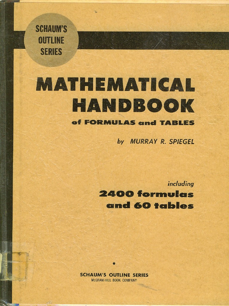 Spiegel Mathematical Handbook | PDF
