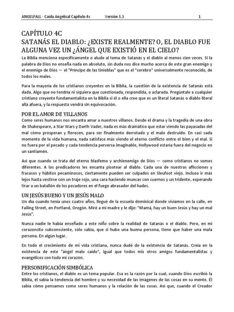 4c Satan El Diablo Existe | PDF | Satán | Diablo