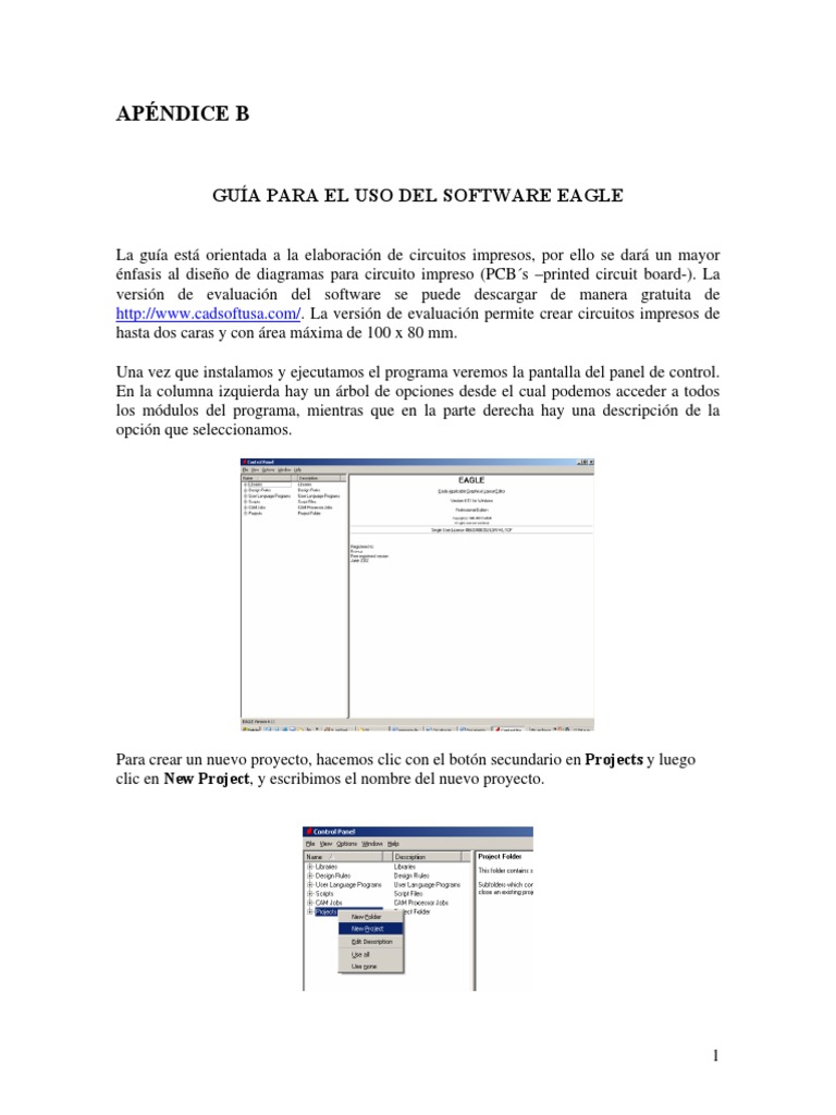 Guía para El Uso Del Software Eagle | PDF | Point and Click | Placa de ...
