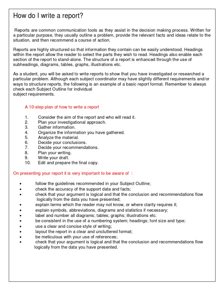 How Do I Write A Report | PDF | Communication | Cognitive Science