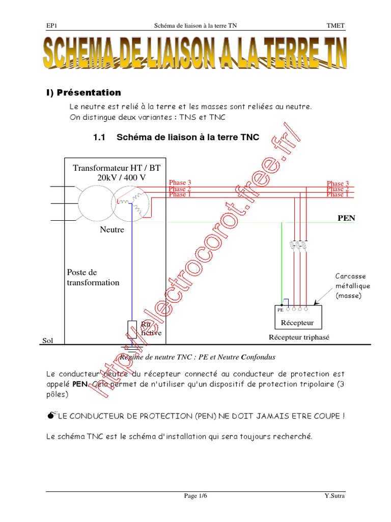 Regime de Neutre TN | PDF