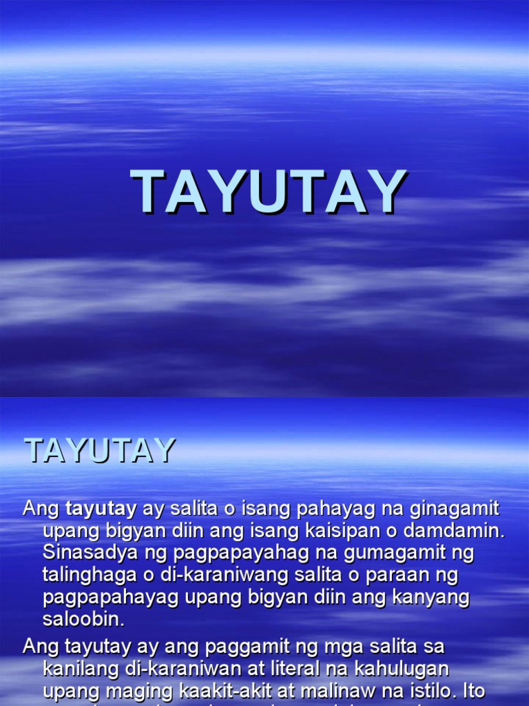 TAYUTAY | PDF
