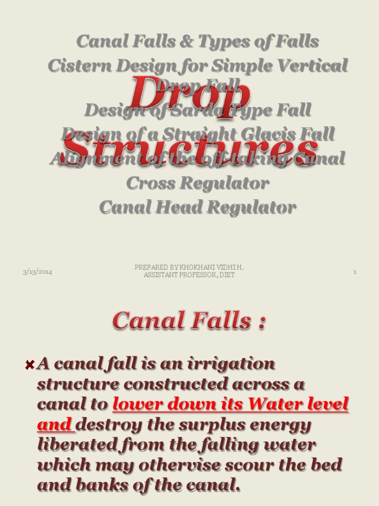 Drop Structure Canal Falls | PDF | Canal | Irrigation