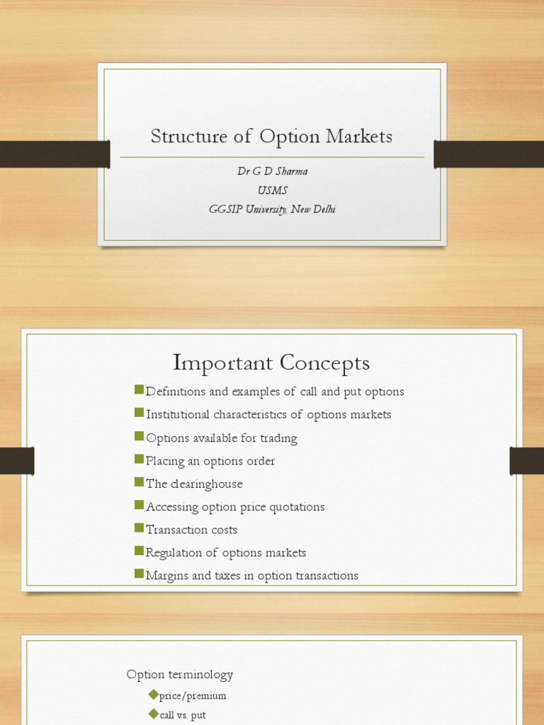 Options Market Structure | PDF | Order (Exchange) | Option (Finance)