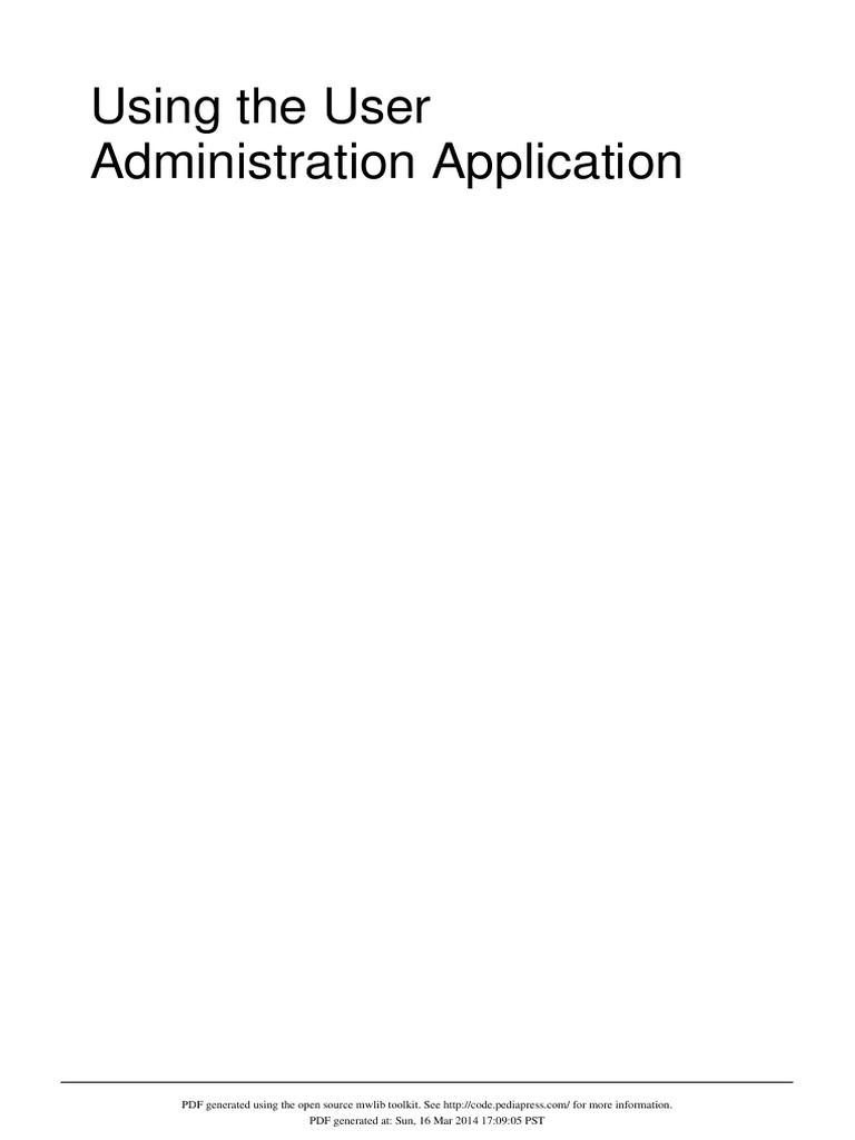 Snow Using The User Administration Application | PDF | Access Control ...