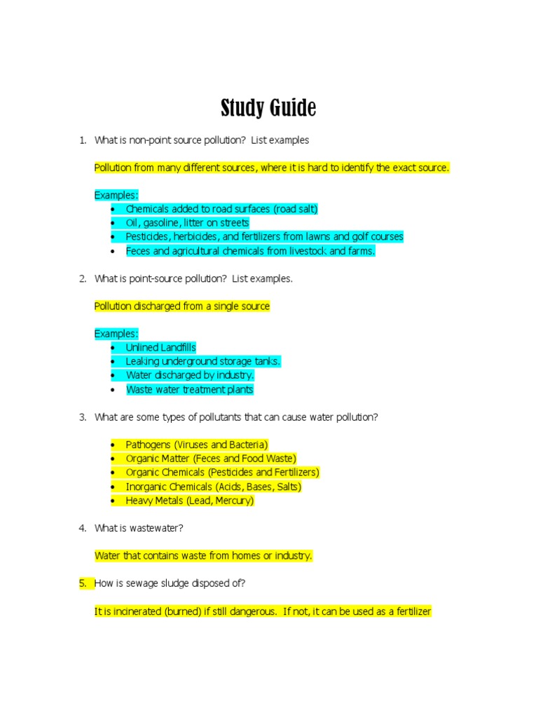 Understanding Water Pollution Types and Effects | PDF | Home & Garden