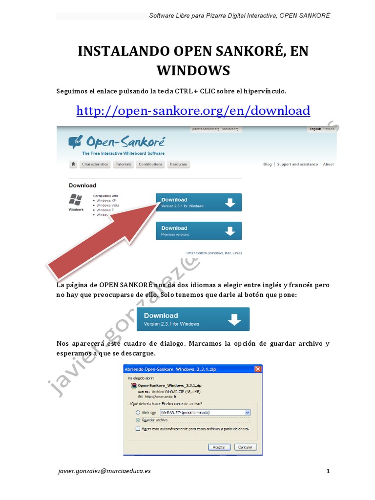 Instalación OPEN SANKORÉ | PDF | Point and Click | Software