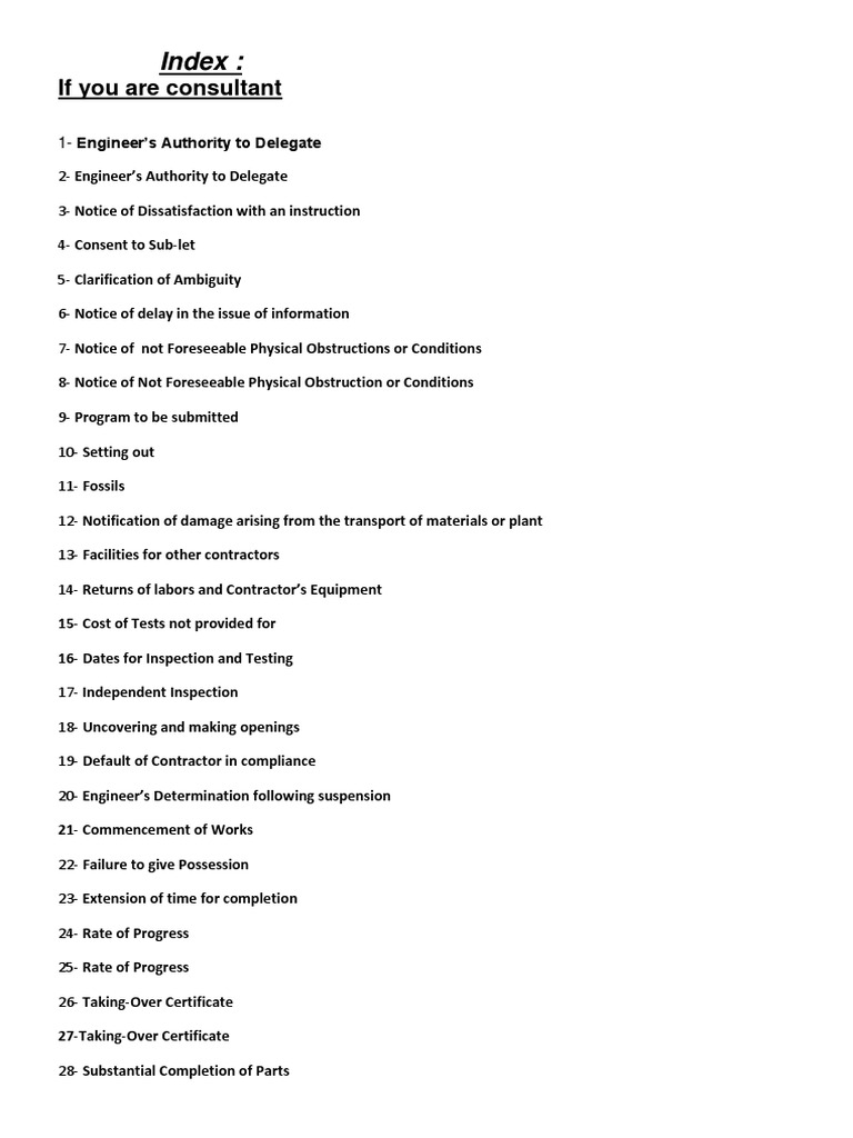 Fidic Letters by Consultantt | PDF | General Contractor | Damages
