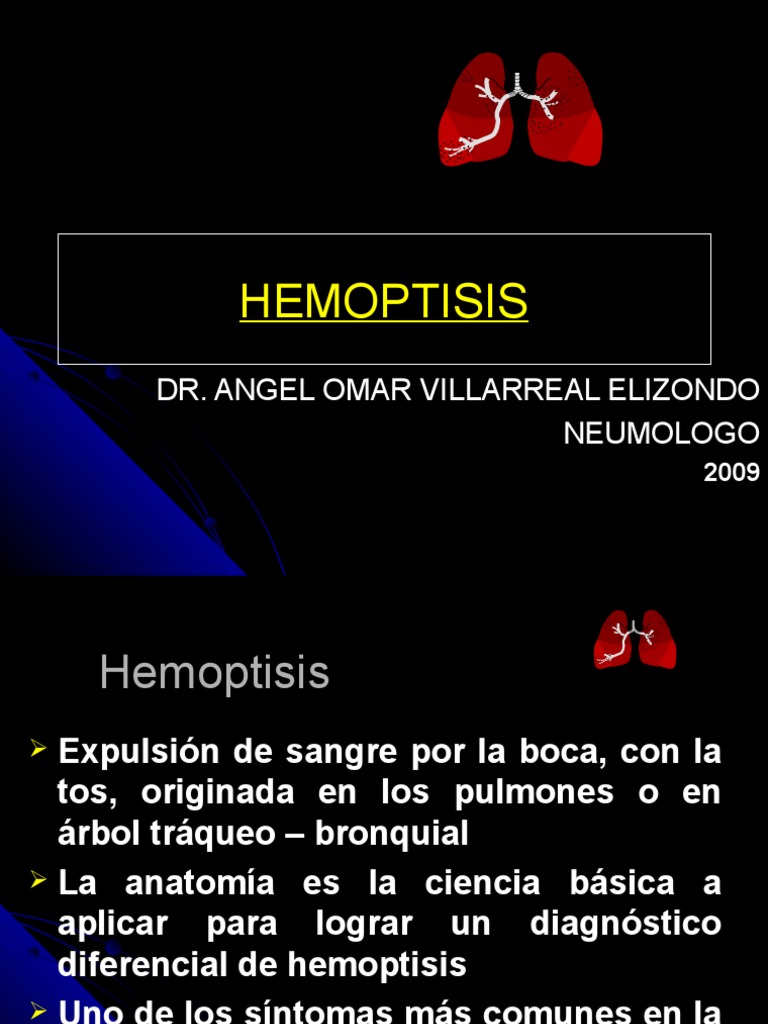 Hemoptisis | PDF | Enfermedades respiratorias | Neumología