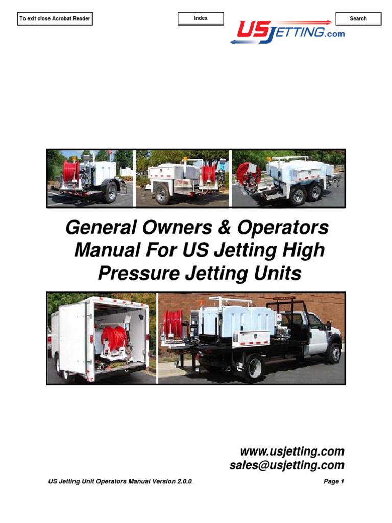 Manual Del Us Jetting | PDF | Personal Protective Equipment | Valve