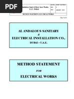 Method Statement For GI & PVC Conduit Installation Including ...